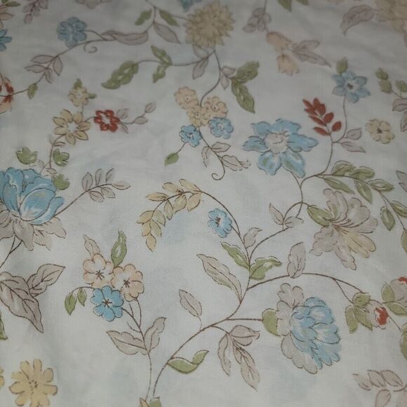 Sears | Bedding | Vintage Sears Floral Flower Perma Prest Percale Full ...